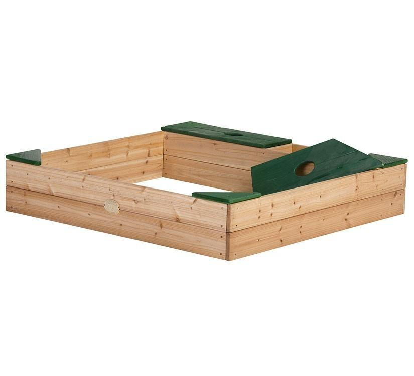 AXI drewniana Piaskownica Schowek na akcesoria i Plandeka do bezpiecznej i kreatywnej zabawy dla ...