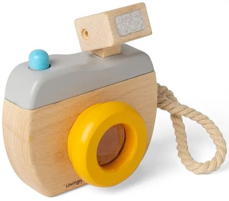 Drewniany aparat fotograficzny mały dziennikarz Bigjigs | Hoplik.pl