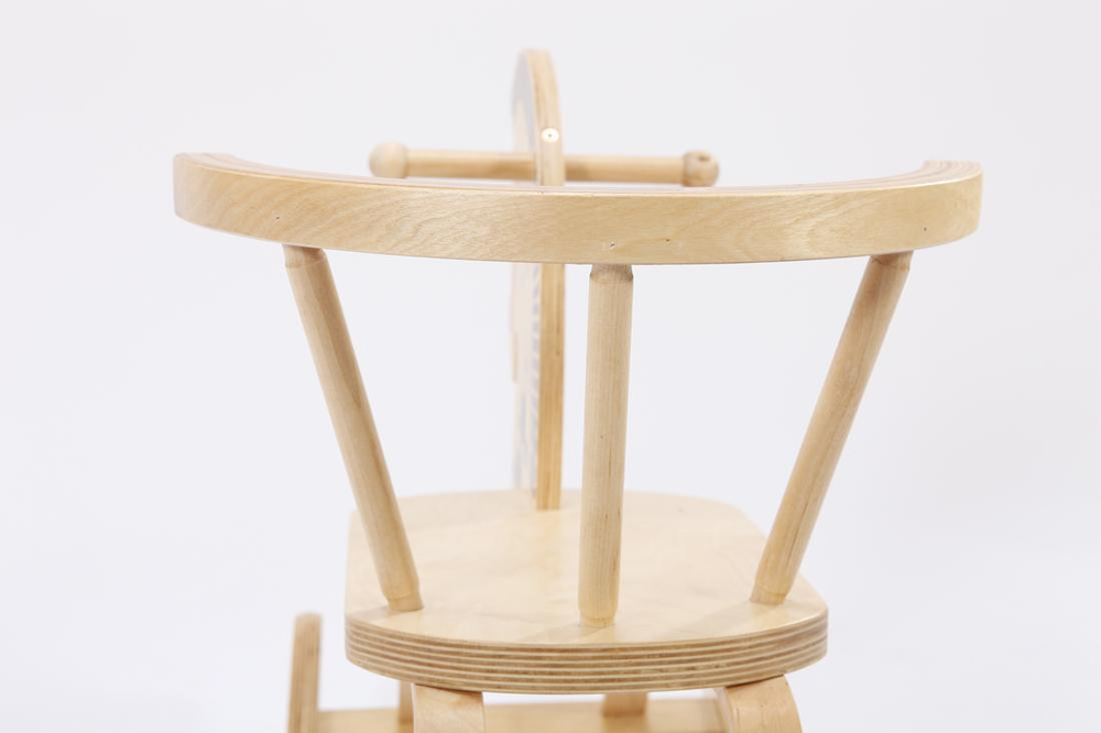 Drewniany konik na biegunach z oparciem Mały rycerz | Hoplik.pl