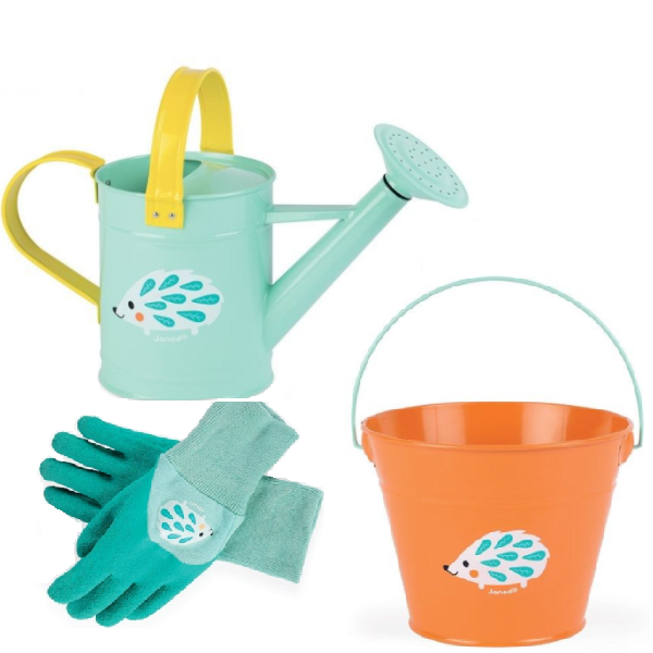 Mały Ogrodnik Konewka Wiaderko Rękawiczki do prac ogrodowych Janod ...